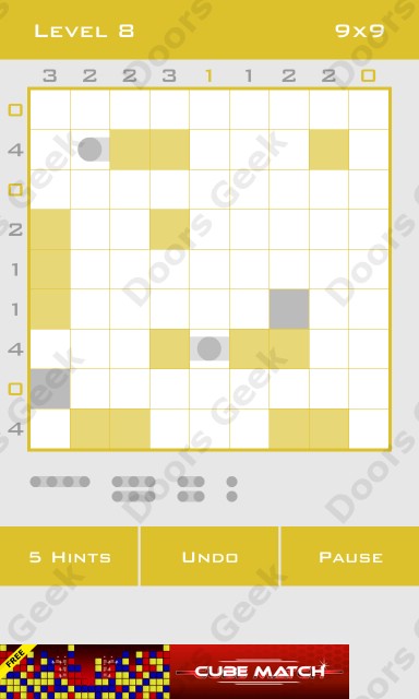 Logic Dots [9x9] Level 8 Solution ~ Doors Geek